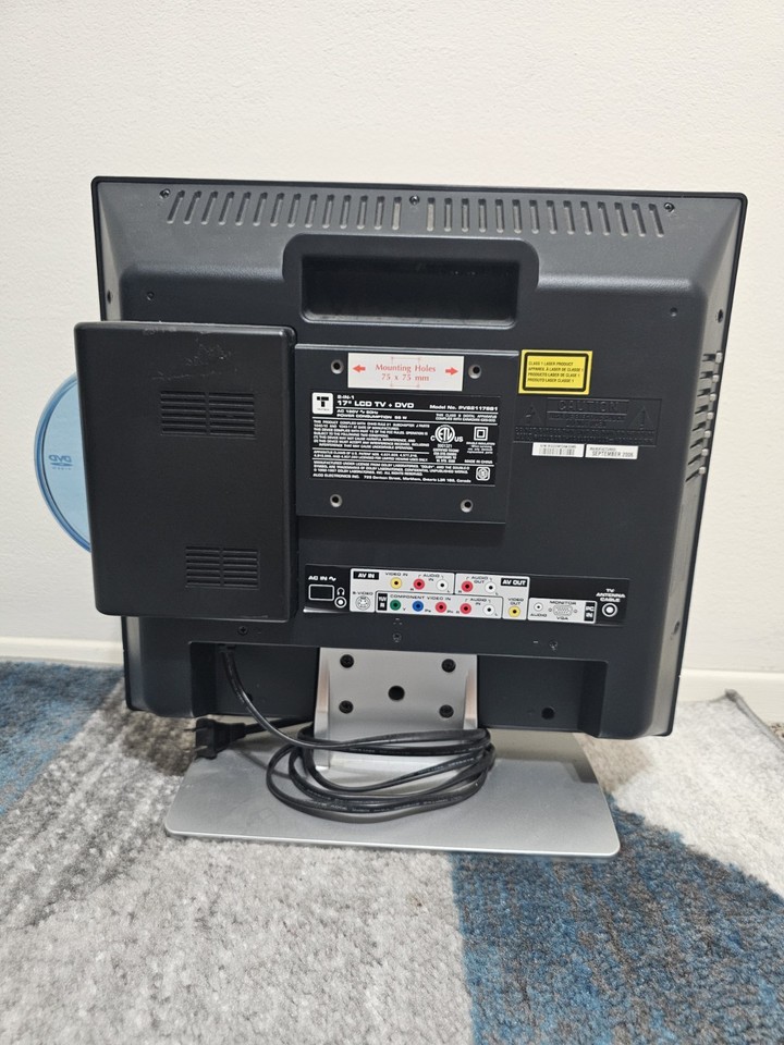 VTG TV/DVD Player/Monitor Combo TruTech PVS21175S1 - 17" LCD NO REMOTE ...