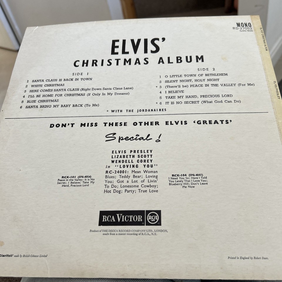 Elvis Presley Memories of Christmas RCA Victor LP Vinyl Record Red Dot ...