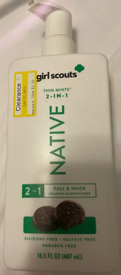 Native Girl Scouts 2-IN-1 Full & Thick Shampoo a Conditioner Thin Mints ...