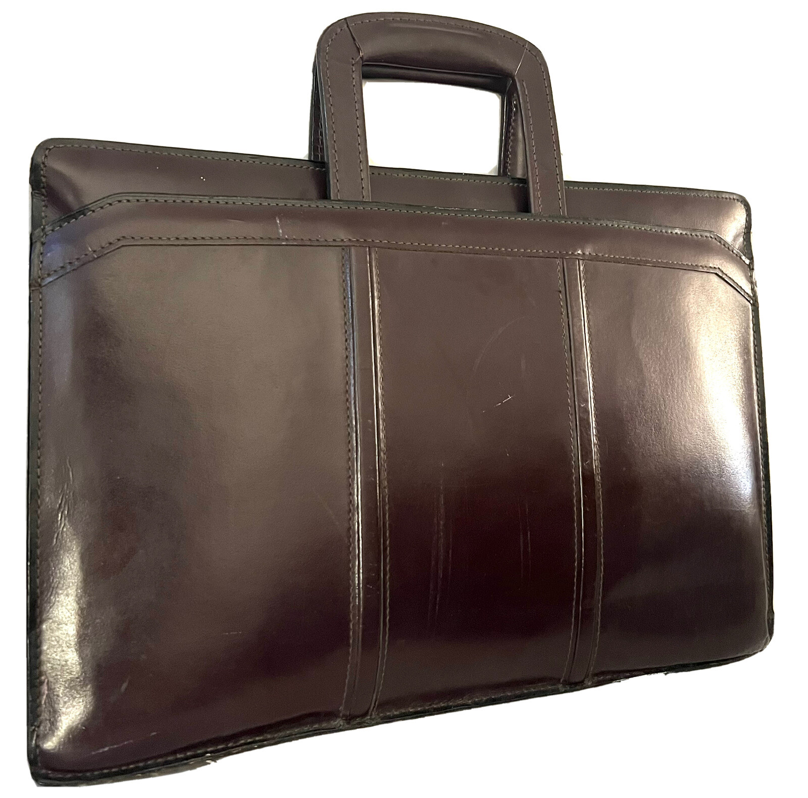 RKS ATTACHÉ BRIEFCASE WORK BAG BROWN LEATHER MULTI CO… - Gem