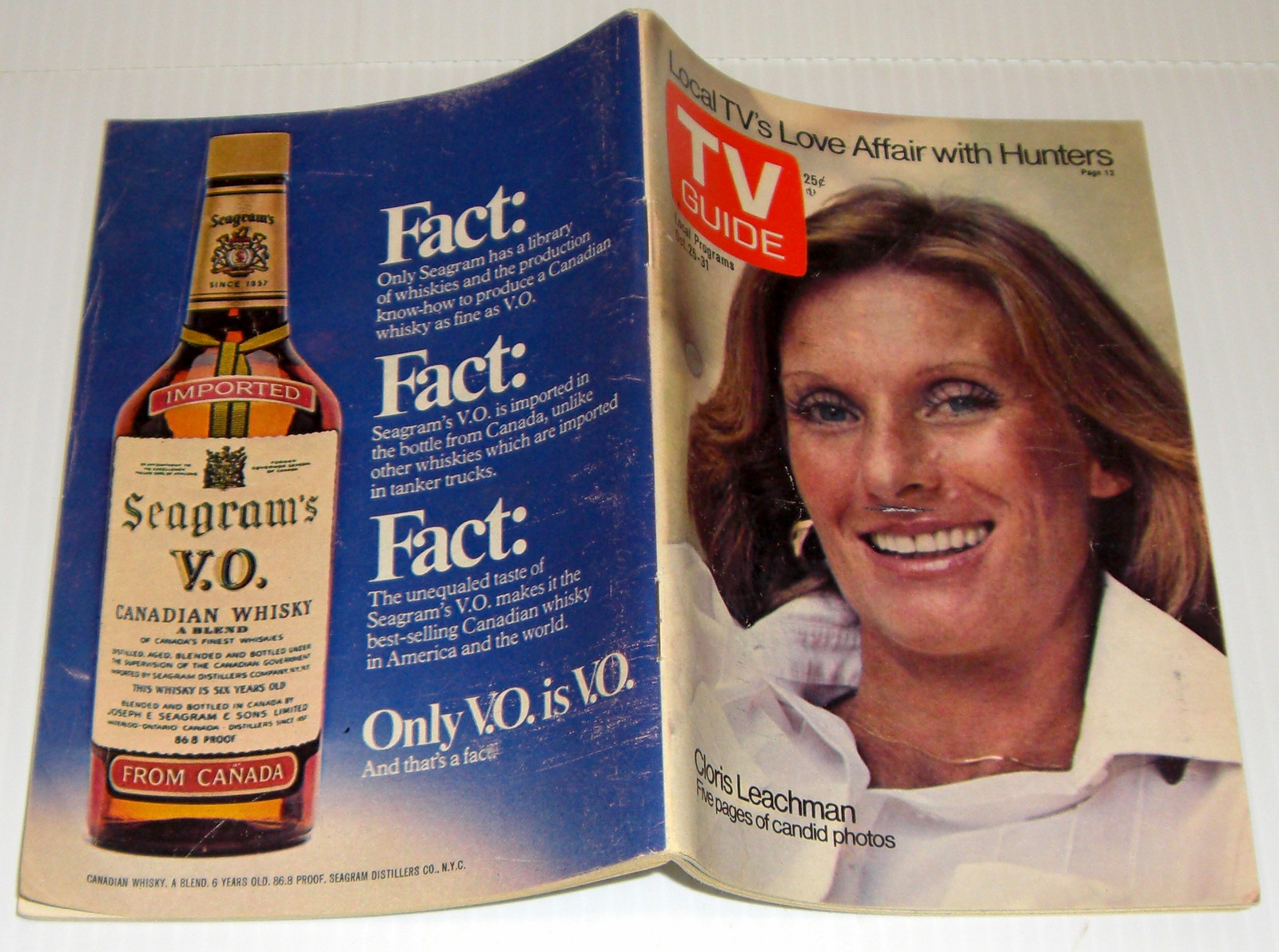 Vintage TV Guide Magazine Cloris Leachman Phyllis Television Show 10-25 ...