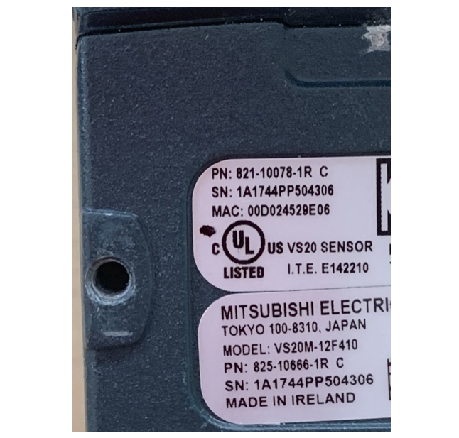 COGNEX 821-10078-1R C, MITSUBISHI MODEL VS20M-12F410, 825-10666-1RC ...