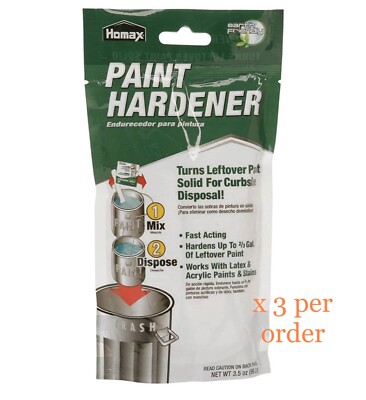 Homax 3-Pack Paint Hardener, Fast Acting Paint Solidifier, #3535, 3.5oz ...