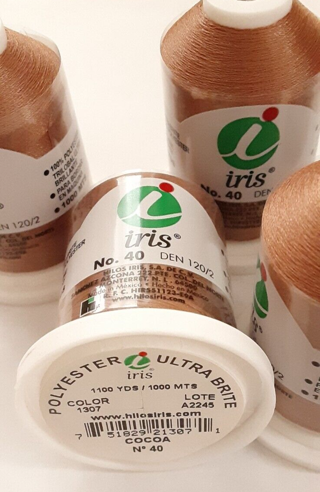 Embroidery Thread Polyester, Lot of 5 Mini King Spools,1100yds,40w ...