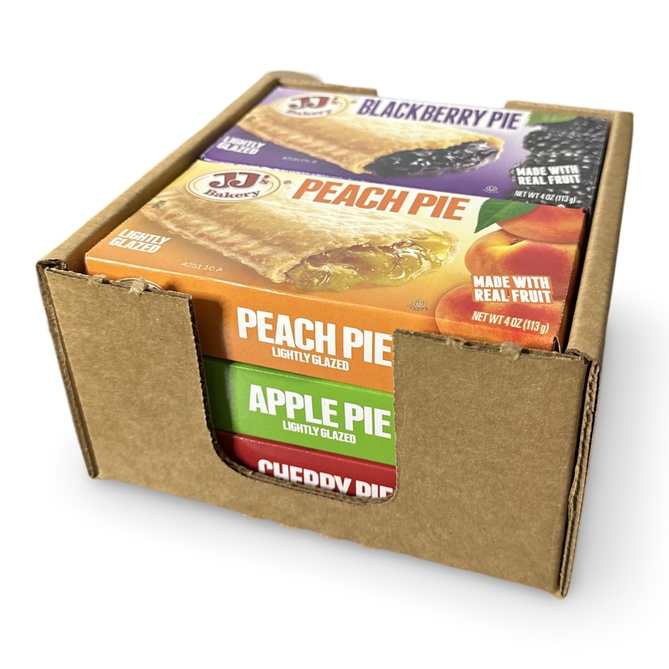 JJ's Bakery Glazed Pie Fruit Flavored Variety Pack 4 Ounce Individually ...