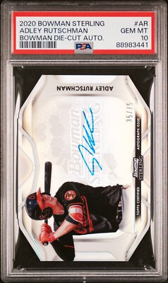 Adley Rutschman 2020 Bowman Sterling Die-Cut Auto RC PSA 10 Jersey ...
