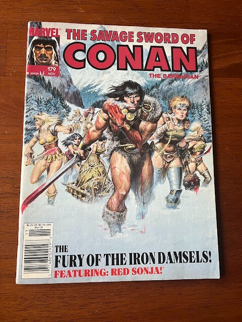 THE SAVAGE SWORD OF CONAN # 179 FINE MARVEL COMICS 1990 RED SONJA | eBay