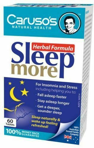 60 Tab Caruso's Natural Health Sleep More Insomnia Tablet Supplement ...