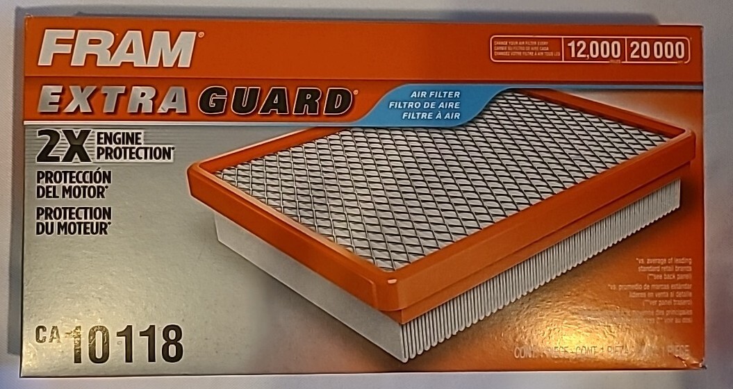 FRAM Extra Guard CA10118 Replacement Engine Air Filter for Select Dodge ...