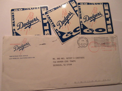 LOS ANGELES DODGERS 1994 TEAM ISSUED STICKERS lot of 3 WITH ENVELOPE | eBay