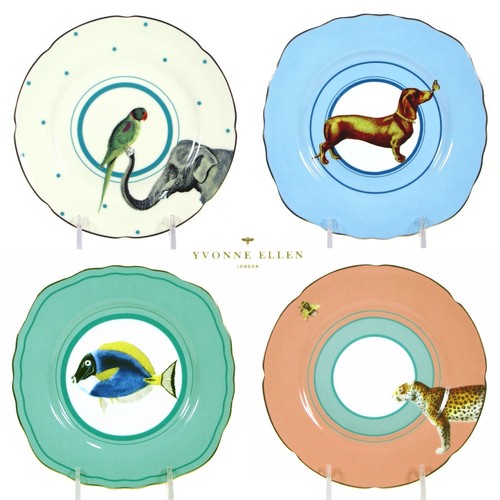 Anthropologie YVONNE ELLEN - ANIMALS 6.25" Tea Dessert Plate Set 4 ...