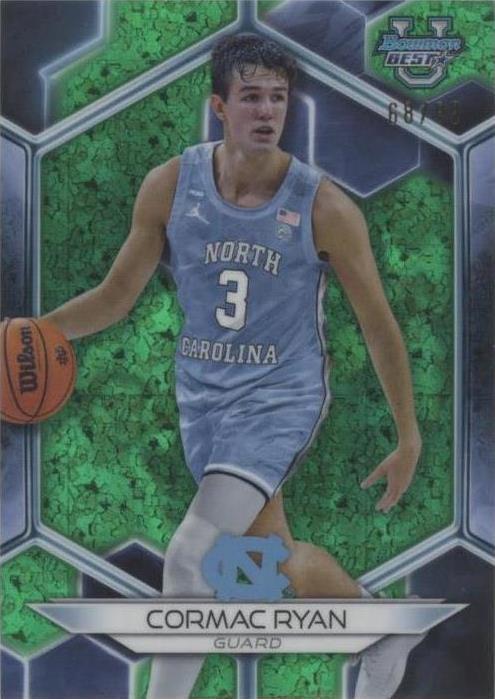 2023-24 Bowman University Best - Cormac Ryan #22 Green Mini-Diamond ...