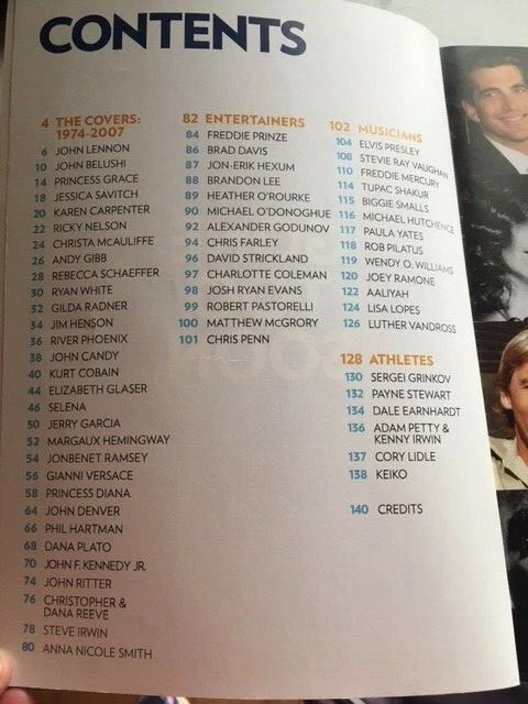 Magazine Table Of Contents Examples