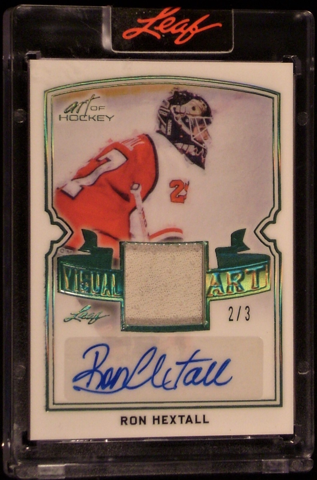 2021-22 LEAF ART OF HOCKEY- RON HEXTALL VISUAL ART AUTO & MEMORABILIA ...