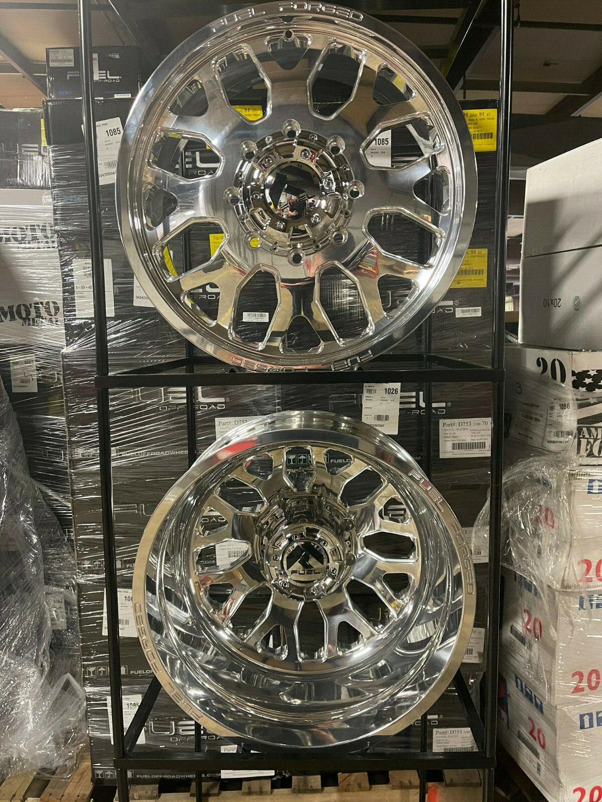 22" Fuel Forged FF19D Polished Dually Wheels 8x200 2019 Dodge Ram 3500 ...