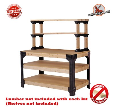 2x4 Basics Workbench Leg Kit Garage Storage Table Tools Shelf DIY ...