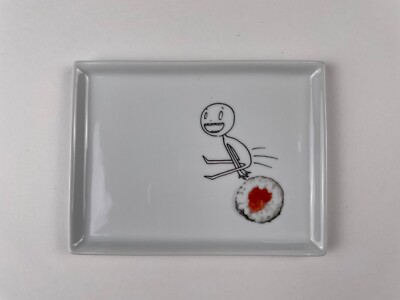 CB2 Oliver Appetizer Rectangle Snack Plate - Sushi Roll - Crate ...
