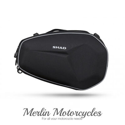 SHAD E48 Semi Rigid Expandable Motorcycle Panniers - Black | eBay