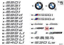 OEM BMW G12 G30 G31 FRONT FENDER M EMBLEM 51148068584 8068584 GENUINE ...