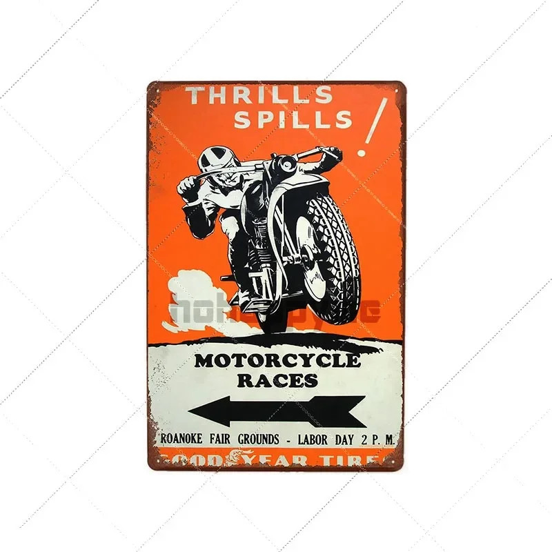 TT Isle Of Man Metal Poster Retro Vintage Tin Metal Signs Motorcycle ...