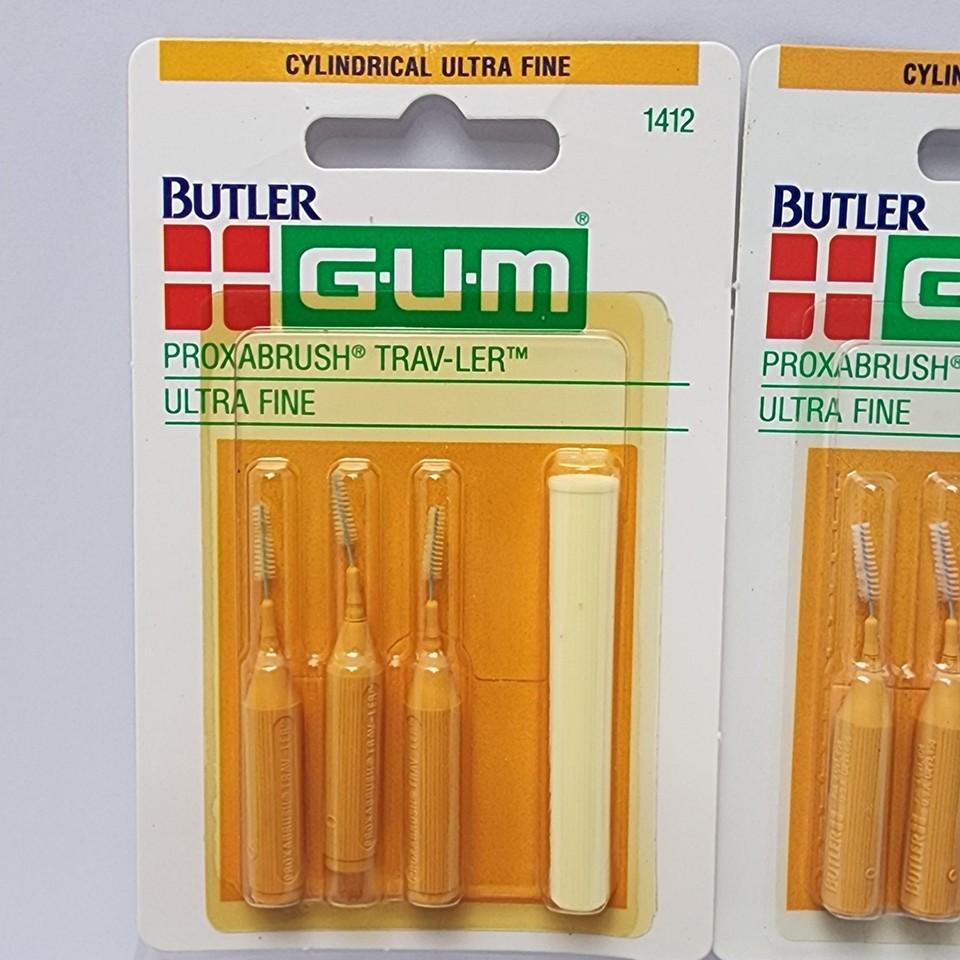 GUM Butler Proxabrush Trav-Ler Ultra Fine 1412 Cylindrical 4 Pack ...
