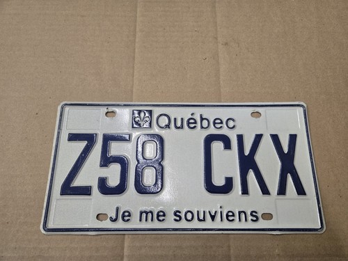 Quebec Z58 CKX Canada CA Canadian Vintage Metal License Plate Tag ...