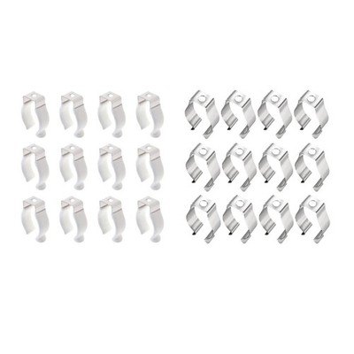 12 Pieces T8 Clips Holder Bracket LED Fluorescent Tube Replacement ...