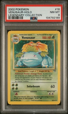 2002 POKEMON LEGENDARY COLLECTION #18 VENUSAUR-HOLO PSA 8 | eBay