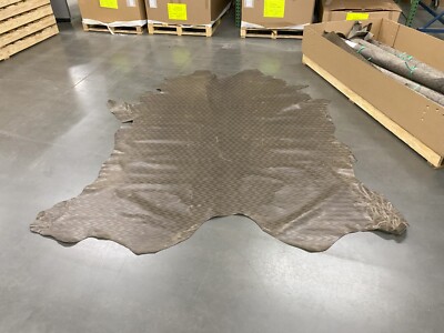 Chevron Embossed Brown Leather Hide Upholstery Whole Full Cow Hide ...