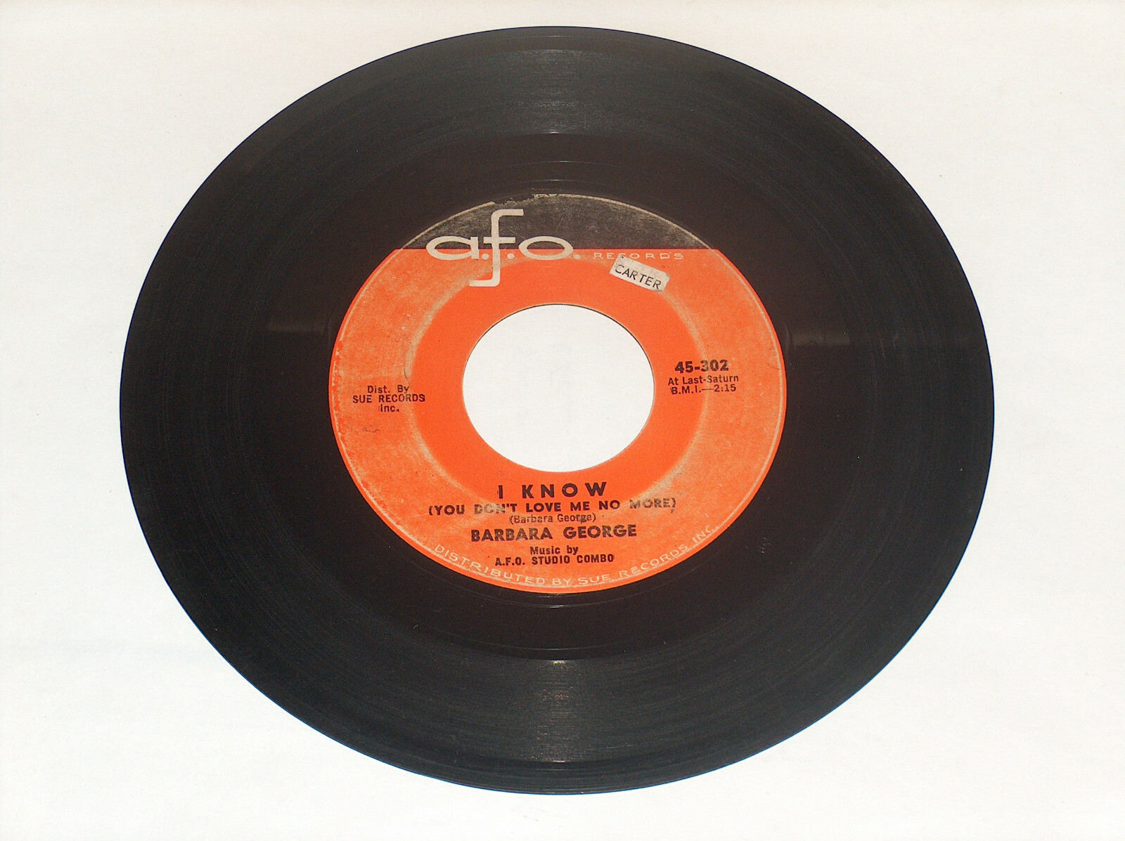 45 RPM Barbara George Love, A Chance You Take, I Know AFO Vinyl Record ...
