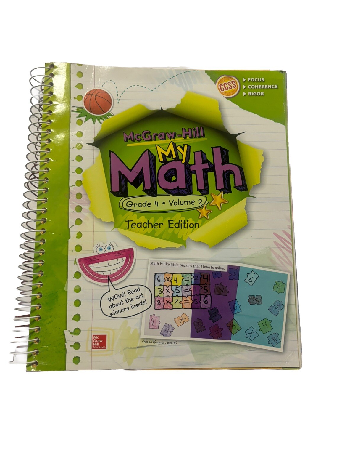McGraw-Hill My Math Grade 4, Vol 2, Teacher Edition - Spiral-bound ...