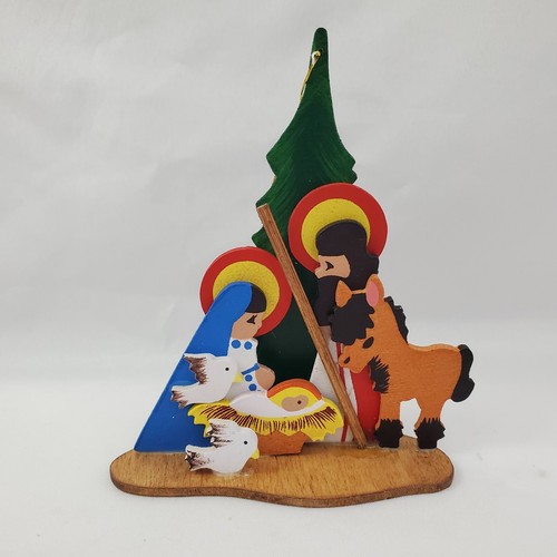 EMGEE Schmid Hawaii 1983 Christmas Ornament NATIVITY Mark Joseph & BABY ...