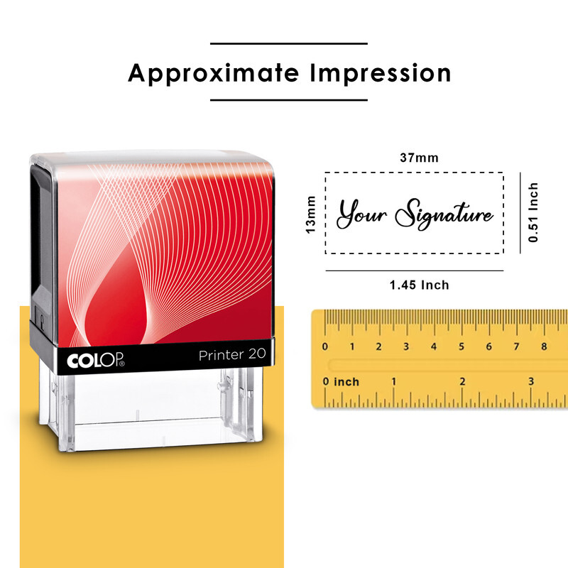 P20 Personalized Signature Self Inking Rubber Stamp for Business No ...