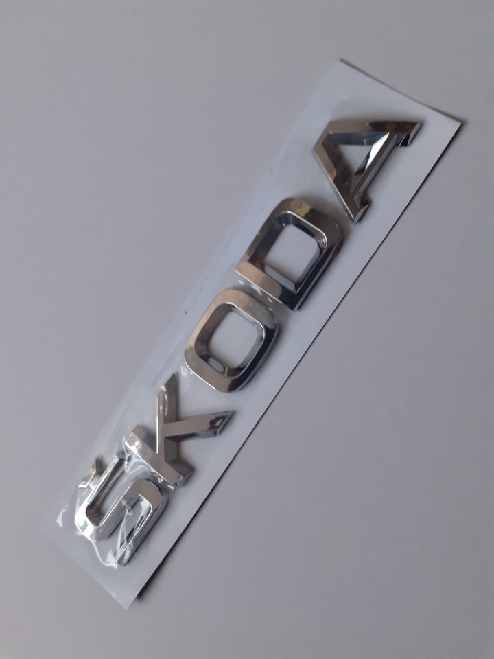 Skoda SKODA Silver Badge lettering High Quality | eBay UK