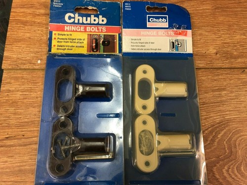 CHUBB HINGE BOLTS WS12, 2 BOLTS FOR ALL HINGED WOODEN DOORS RRP. £35 ...