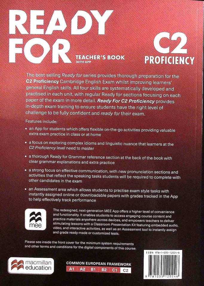Macmillan READY FOR C2 PROFICIENCY TEACHER'S BOOK with APP & Digital ...