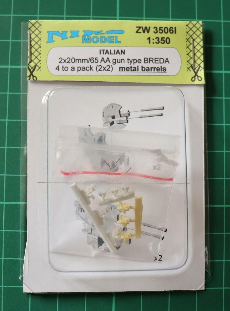 Niko Model 1:350 2 x 20mm / 65 AA Gun Type Breda with Metal Barrels ...