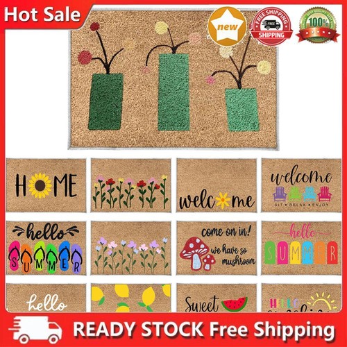 Hello Door Mat Non Slip Front Door Mat Low Profile Doormat for Bathroom ...