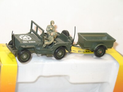 SOLIDO, Military Jeep Willys With 2 Soldiers And Trailer, American ...