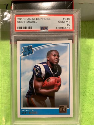 2018 PANINI DONRUSS #310 SONY MICHEL PSA 10 GEM MINT RATED ROOKIE RAMS ...
