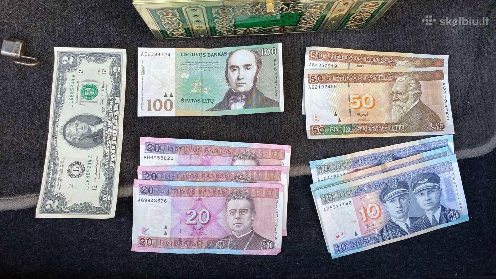 Box of Lithuanian Litas, Centas. Lithuanian money and coins. Lietuviski ...