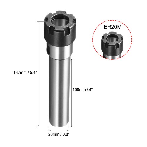 C20 ER20M 100L Router Collet Chuck Extension Rod Straight CNC Tool ...