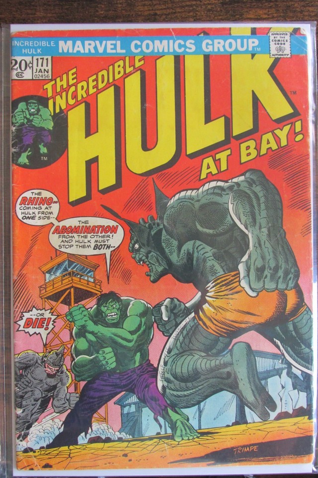 Marvel Comic Lot, 10 comics, The Incredible Hulk Issues 170-179, Bronze ...