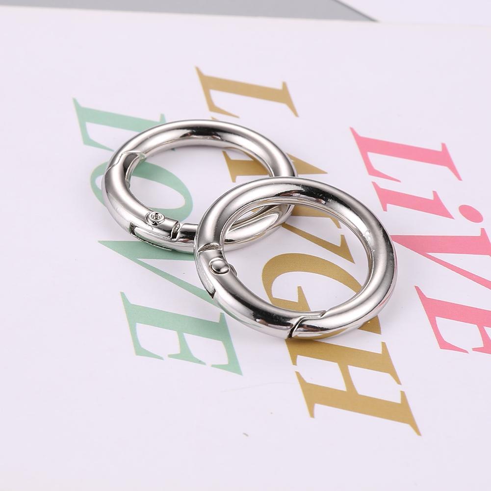 6Pcs 2cm Metal Circle Trigger Rings DIY Accessories Alloy for Bag ...