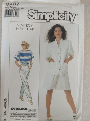 Vintage 1980s Simplicity 8607 Sewing Pattern Pants Shorts Jacket Top 10 12 14 | eBay