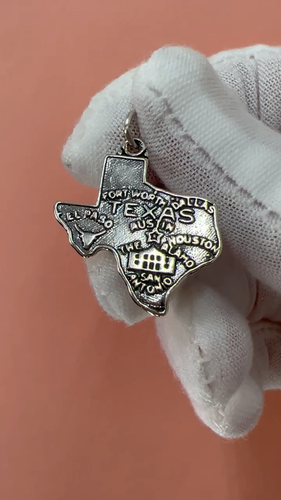 Sterling Silver Texas State Map Charm or Pendant | eBay