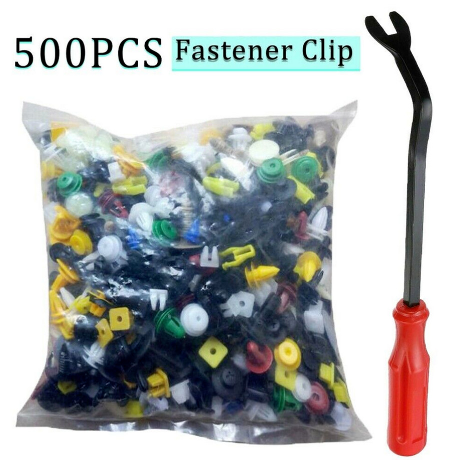 500 Clips Car Body Plastic Push Pin Rivet Trim Moulding Fastener ...