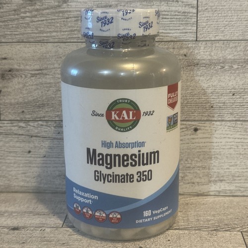 Kal Magnesium Glycinate 350 mg 160 VegCap - 02/27 - Fresh! BLOWOUT SALE ...