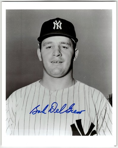 BOBBY DEL GRECO NY YANKEES 8 x 10 PHOTO AUTOGRAPH IN PERSON DECEASED ...