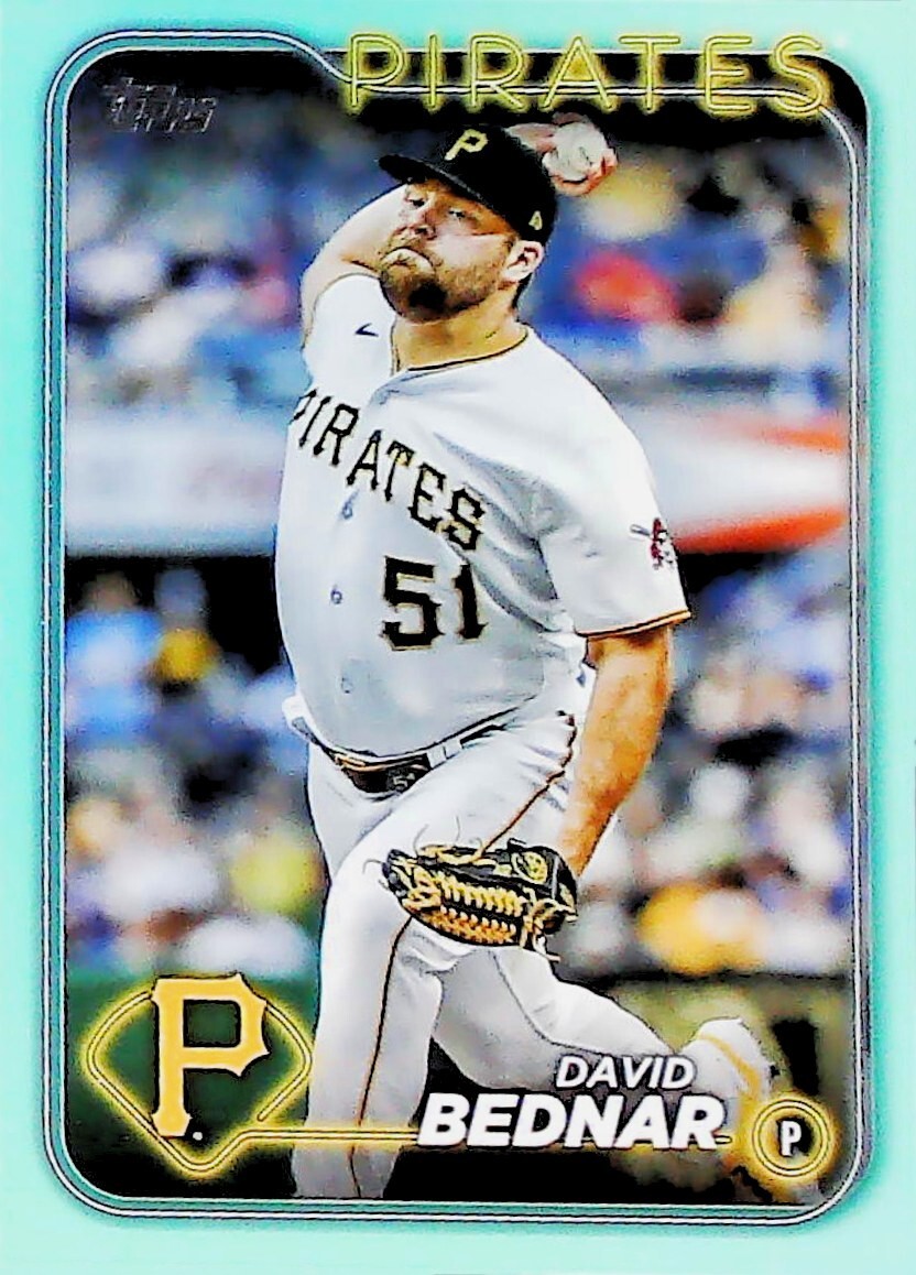 2024 Topps Series 1 FANATICS AQUA PARALLEL SP #143 DAVID BEDNAR PIRATES ...